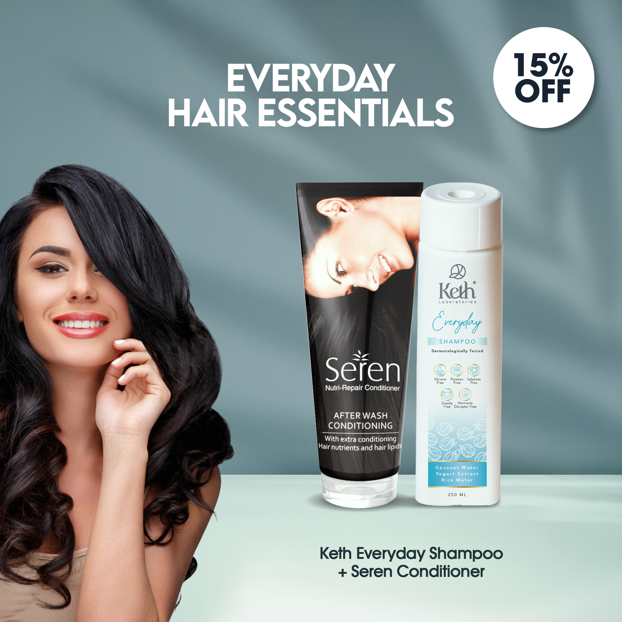 Everyday Hair Essentials Combo | Keth Everyday Shampoo & Seren ...