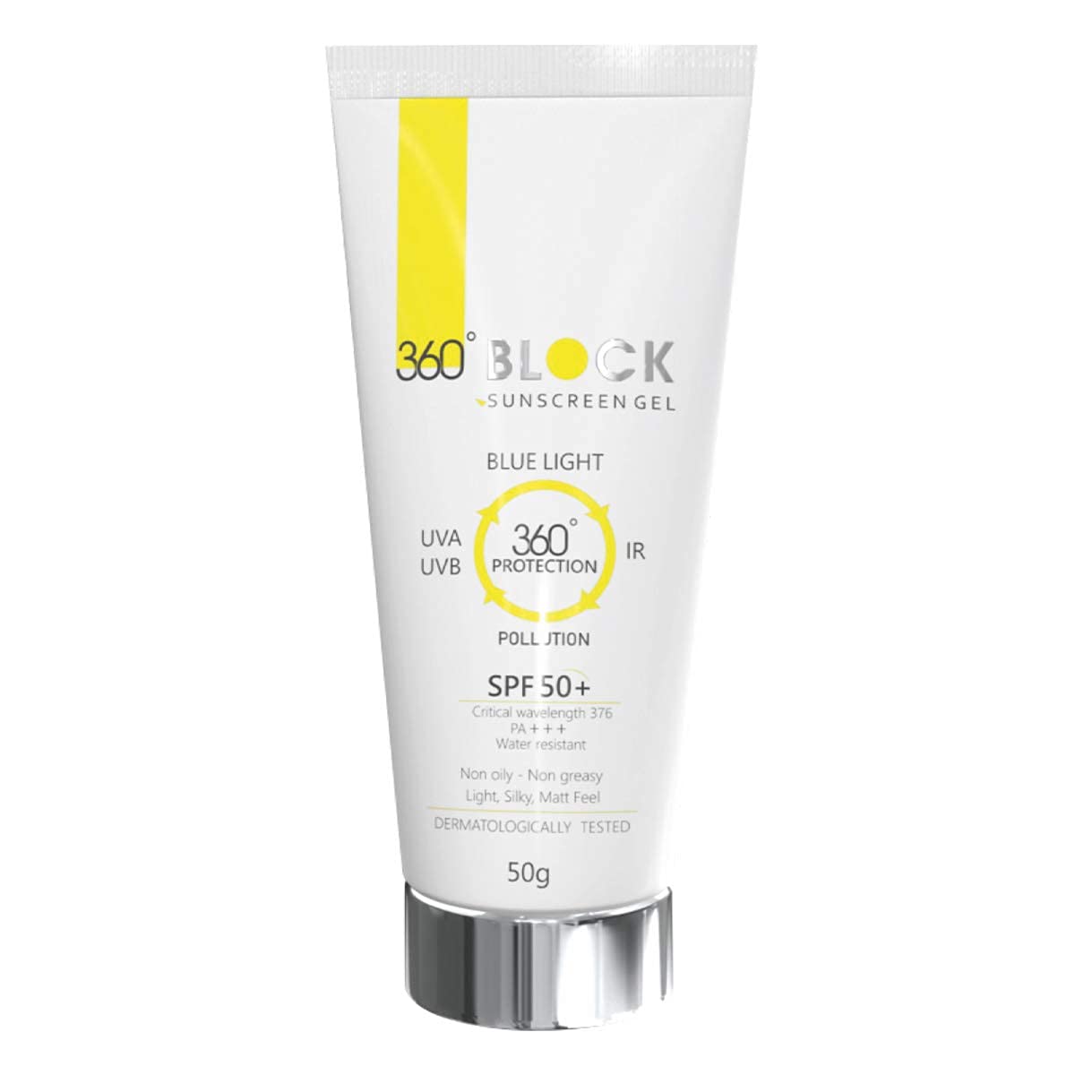 Buy 360° Block Sunscreen Gel SPF 50+ Online - 10% Off On 1st Order ...
